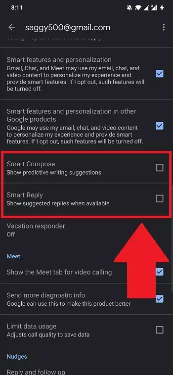 Smart Compose Reply Gmail Android