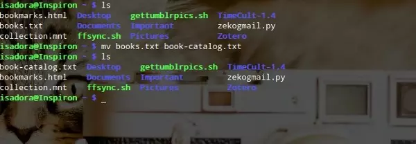 Linux-перайменаваць файлы-mv