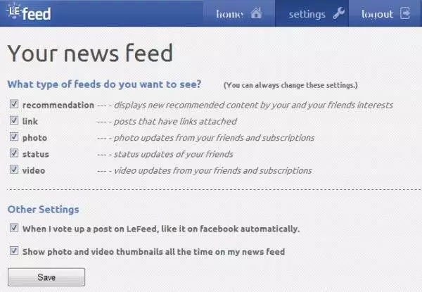 lefeed-settings