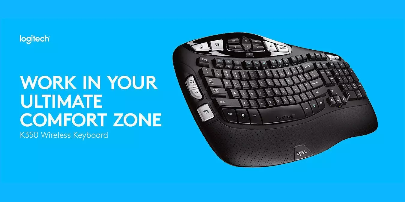 Deal Logitech Wireless Wave Keyboard Uitgelicht