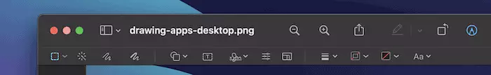 The Markup toolbar.