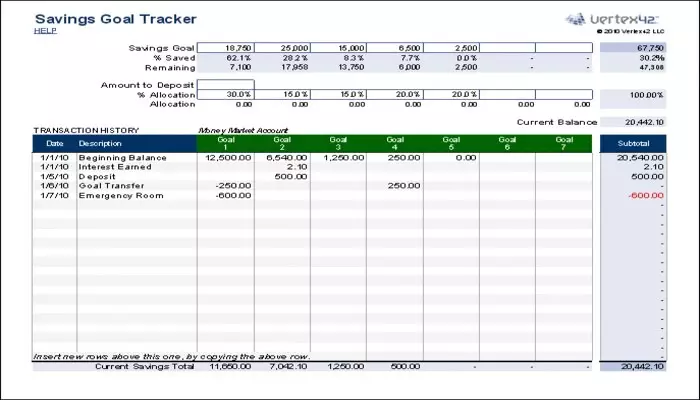 excel-sjabloanen-beheare-budzjet-besparring-doel-tracker