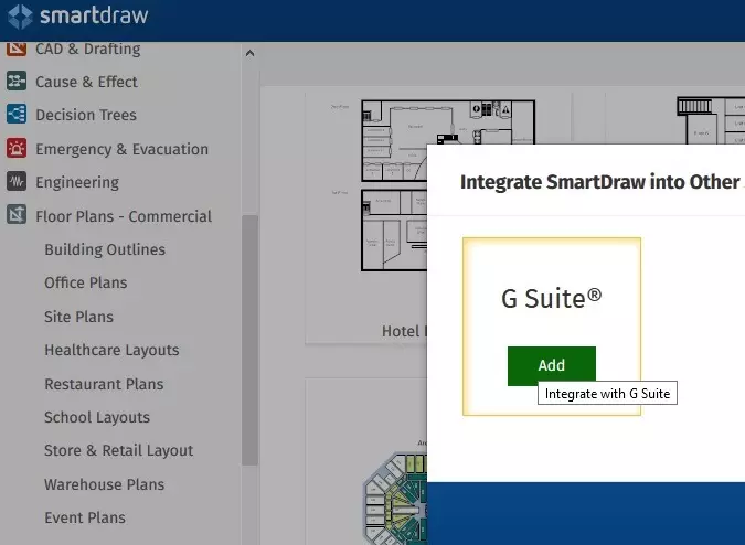 Gsuite इंटिग्रेशन Smartdraw