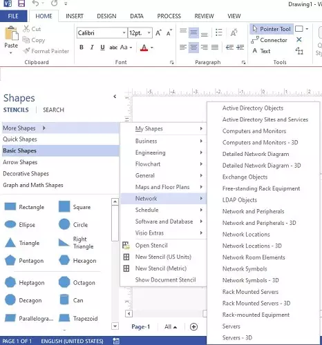 ميزات Visio