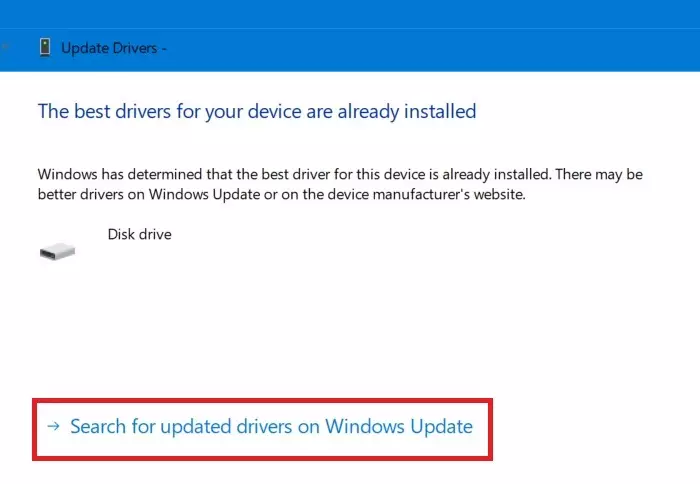 Pag-update ng Error sa Kritikal na Proseso Paghahanap Para sa Mga Na-update na Driver sa Windows Update