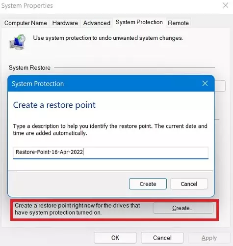 Ang Kritikal nga Proseso Namatay Paghimo Usa ka Ibalik nga Point System Properties