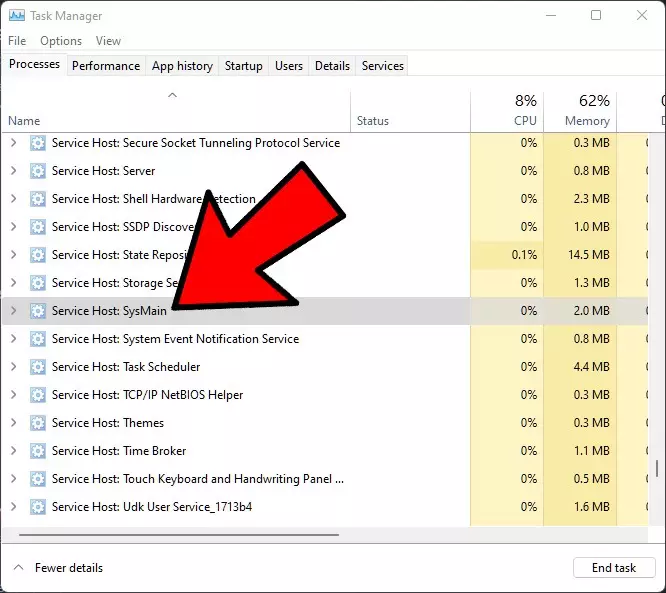 Lungisa Windows 100 Ukusetshenziswa kwe-Cpu Sysmain 1