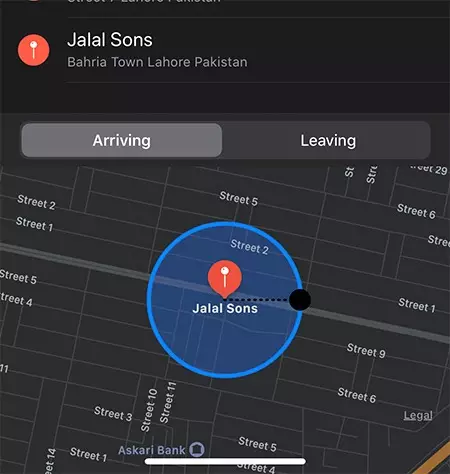 Vikumbusho vinavyozingatia Mahali pa Geofence Ios