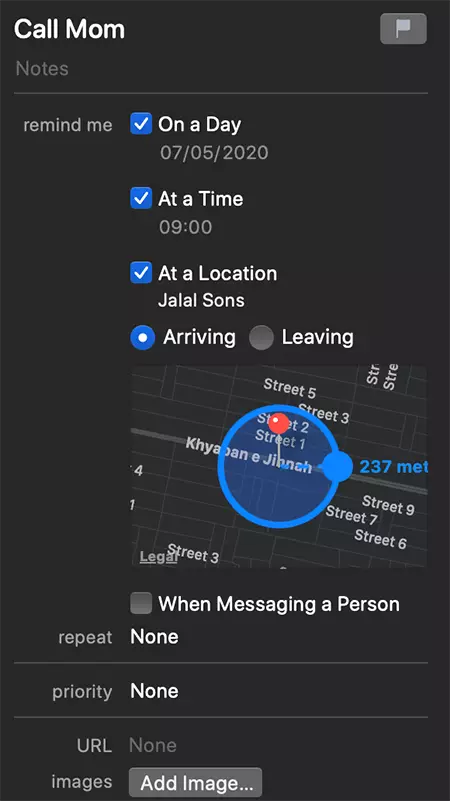 การแจ้งเตือนตามตำแหน่ง Geofence Macos