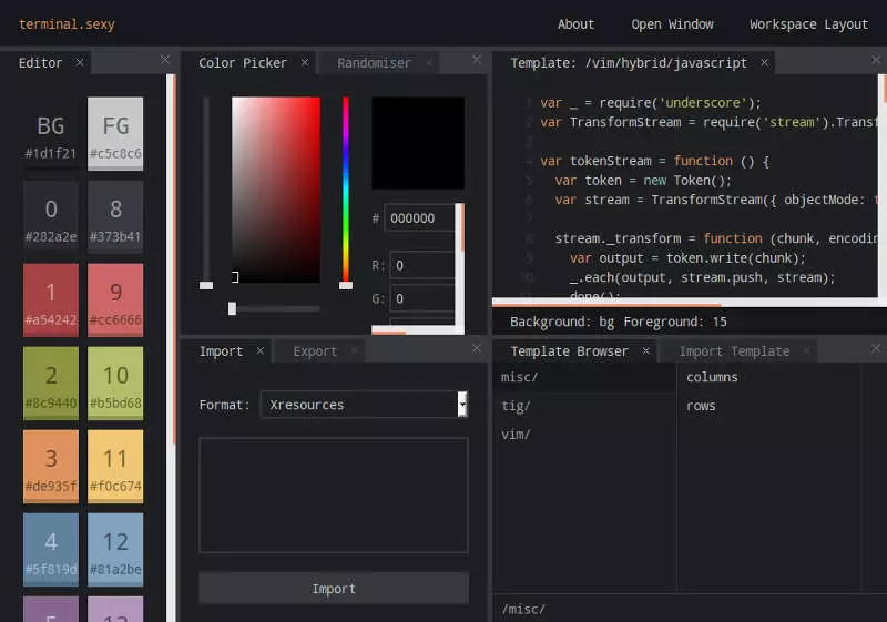 Jiri Terminal.sexy chepụta atụmatụ Terminal Linux