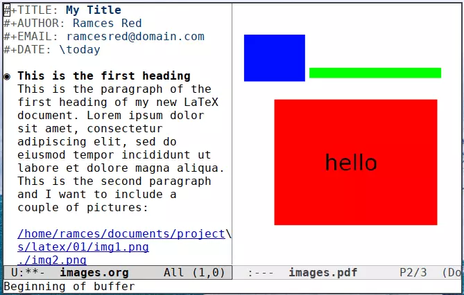 Emacs Latex 16 eingebettete Bilder