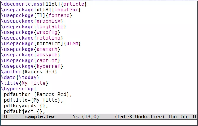 Emacs Latex 19 Муқаддимаи ҳуҷҷат