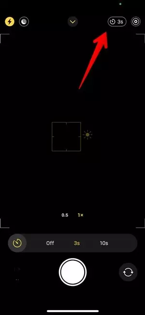 Iphone kamerasynyň taýmer wagtyny saýlaň