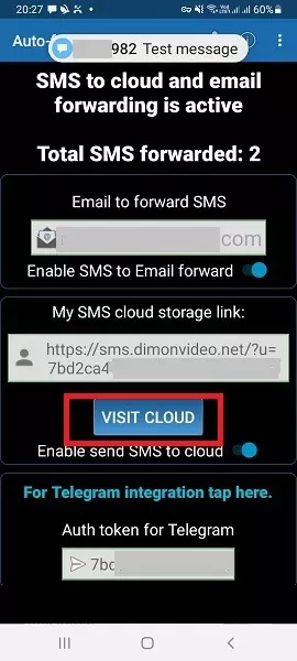 Antaŭen Sms Android Dimonvideo Sms Plusendita Atentigo