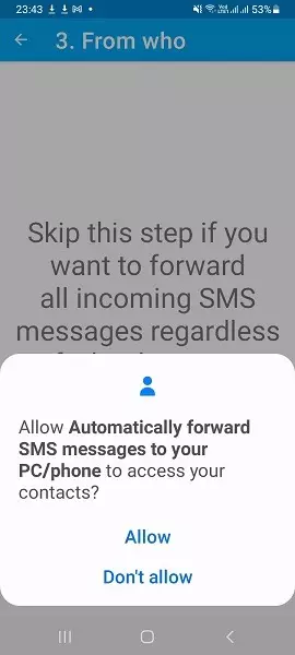 Antaŭen Sms Android Gawk Aŭtomata antaŭenigo