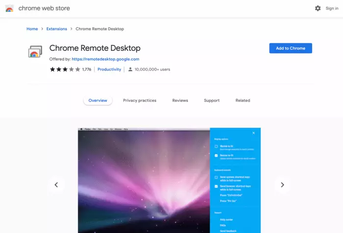 រូបភាព Google Chrome Remote De