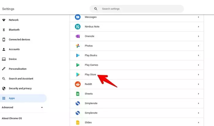 Εφαρμογές Chromebook Play Store