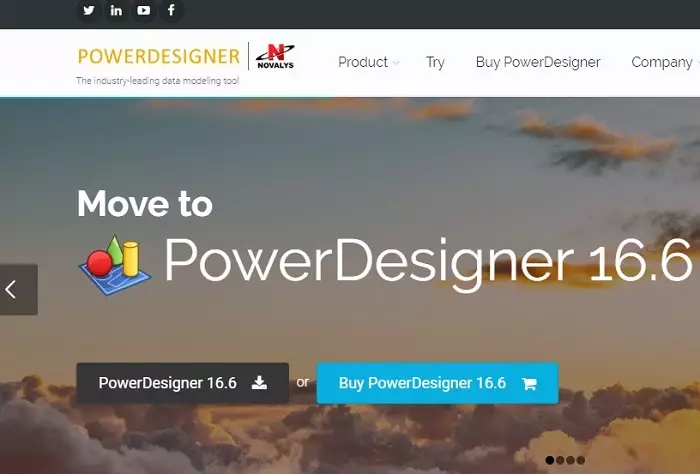 Powerdesigner-ის მთავარი გვერდი