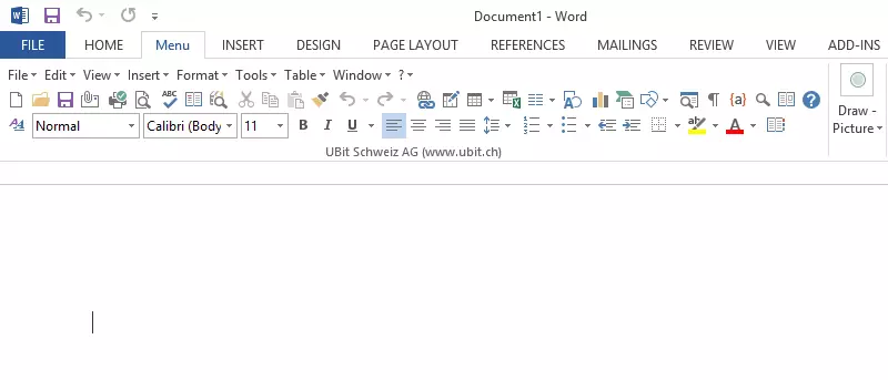 Ribbon UI-ni Microsoft Office üçün Klassik Layout-a bərpa edin 4933_1