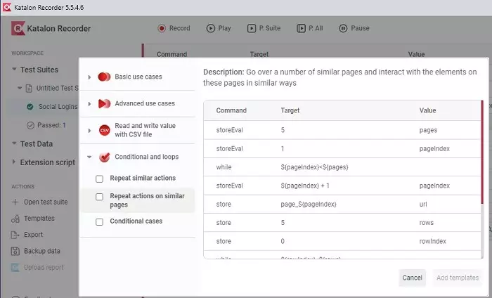 Pagsusuri ng Katalon Recorder Napakahusay At Madaling Browser Automation Template