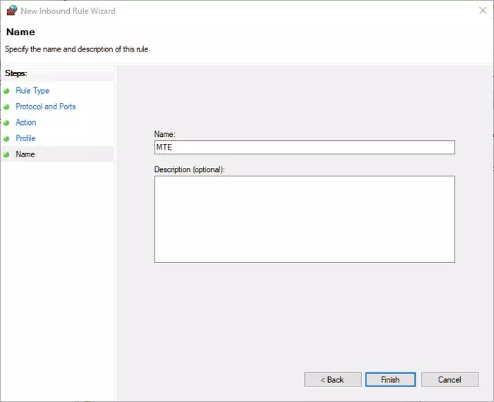 Ynstelle Port Forwarding Windows Finish