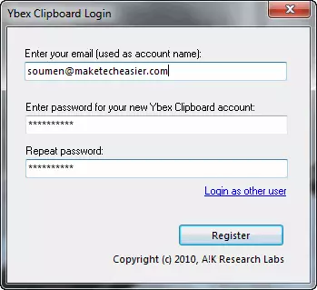 ចុះឈ្មោះនៅ Ybex Clipboard