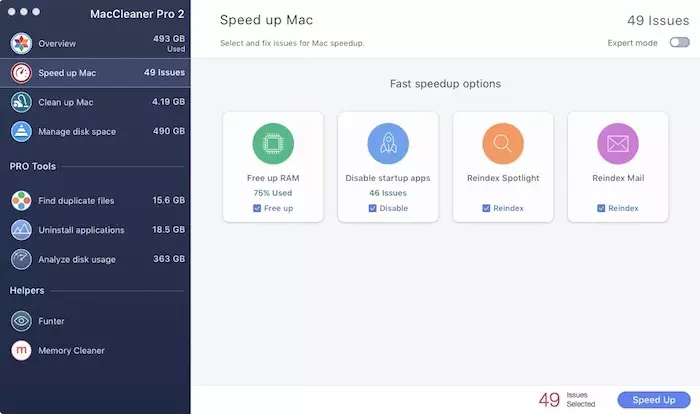 Maccleaner Pro2 Speedup