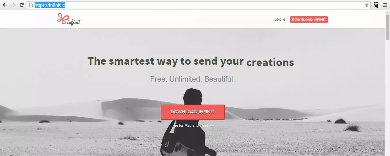 Infinit-downloadpage
