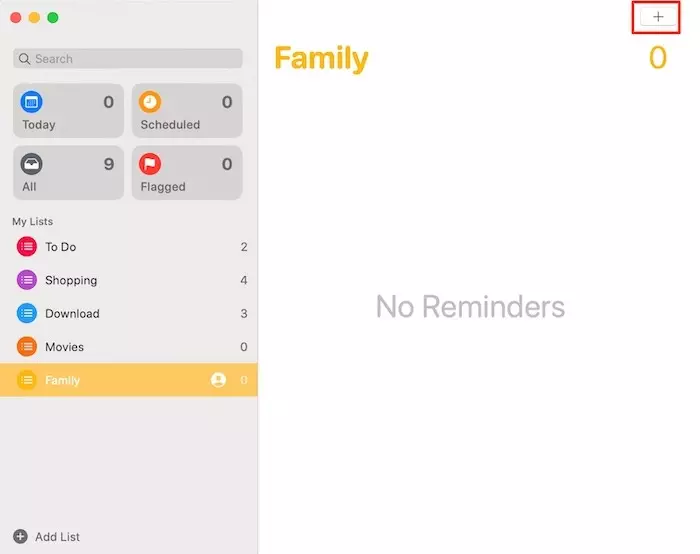 App Master Reminders Mac Create Reminder Plus