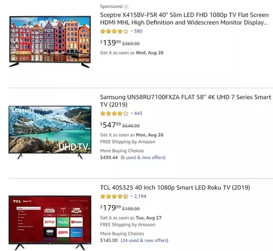 Amazon TVs